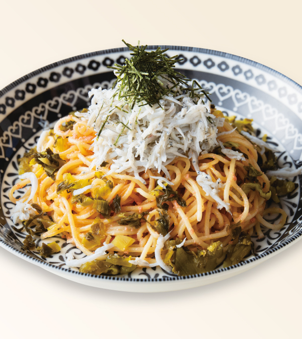 Pollock Roe Pasta with Boiled Whitebait & Mustard Greens | HUB | 82ALE ...